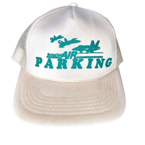 Vintage | Accessories | Vintage Aviation Pilot Plane White Mesh Trucker ...